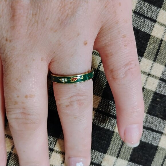 Jewelry | Vintage Cloisonne Crane Ring | Poshmark